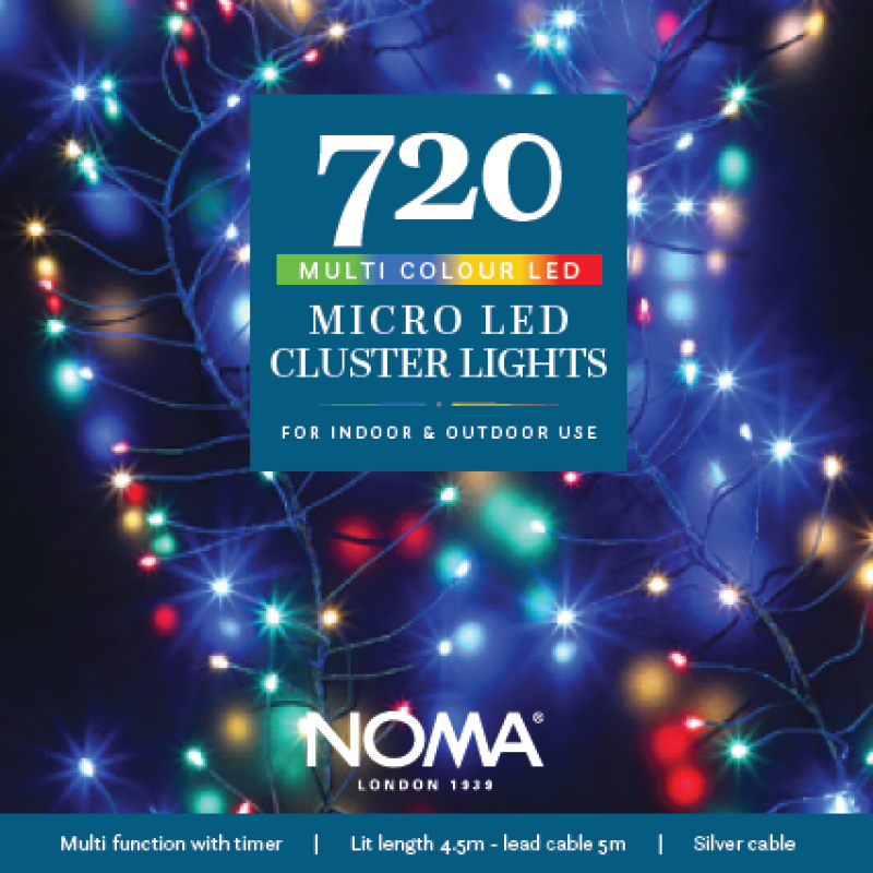 Noma 720 Multi Coloured Micro Cluster Lights - Indoor & Outdoor Use ...