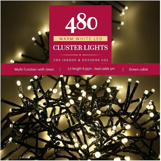Noma 480 Warm White LED Cluster Lights – HeadcornHardware