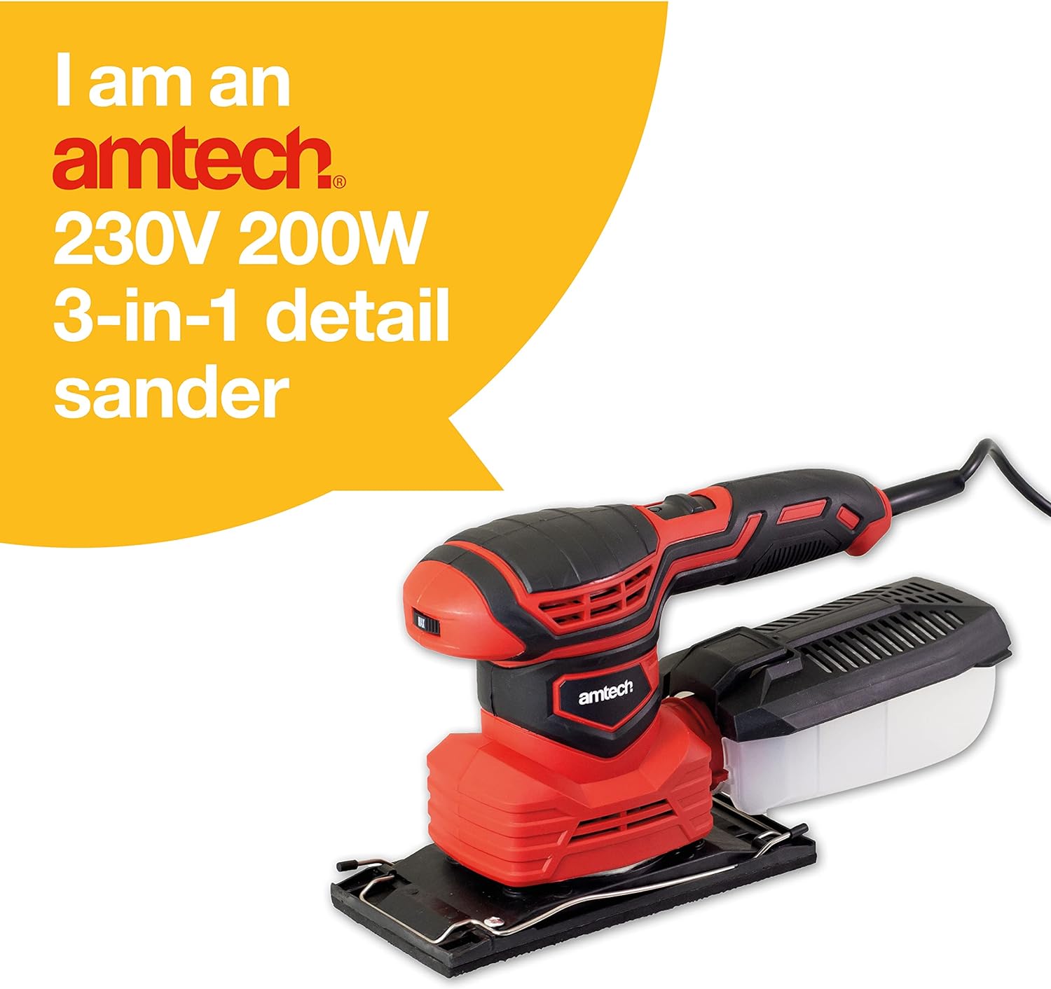 Amtech 230V 200W 3-in-1 Detail Sander – HeadcornHardware
