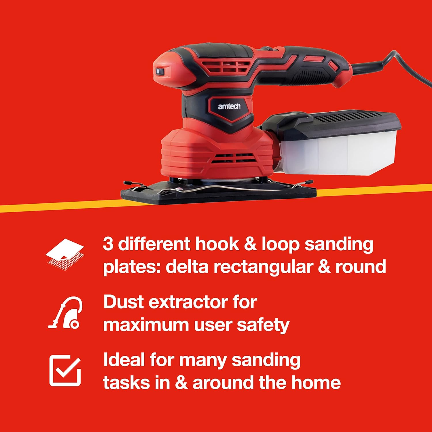 Amtech 230V 200W 3-in-1 Detail Sander – HeadcornHardware